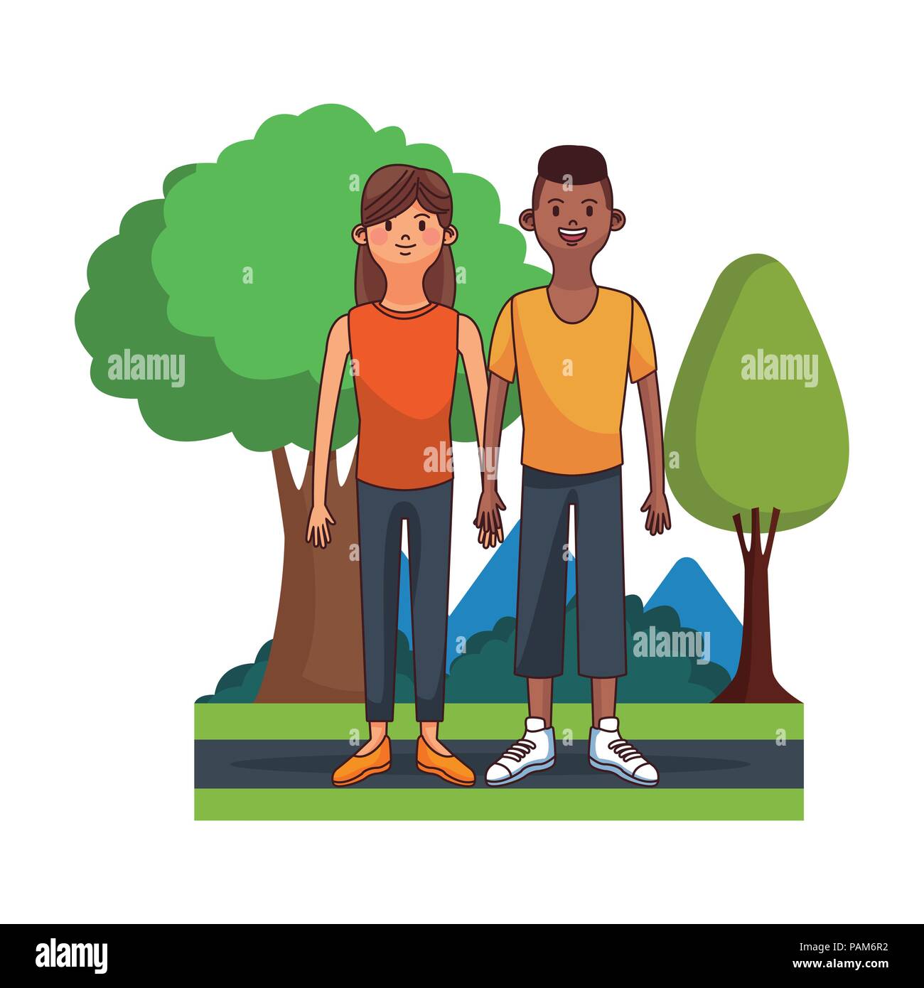 Cute couple cartoon Stock Vector Image & Art - Alamy