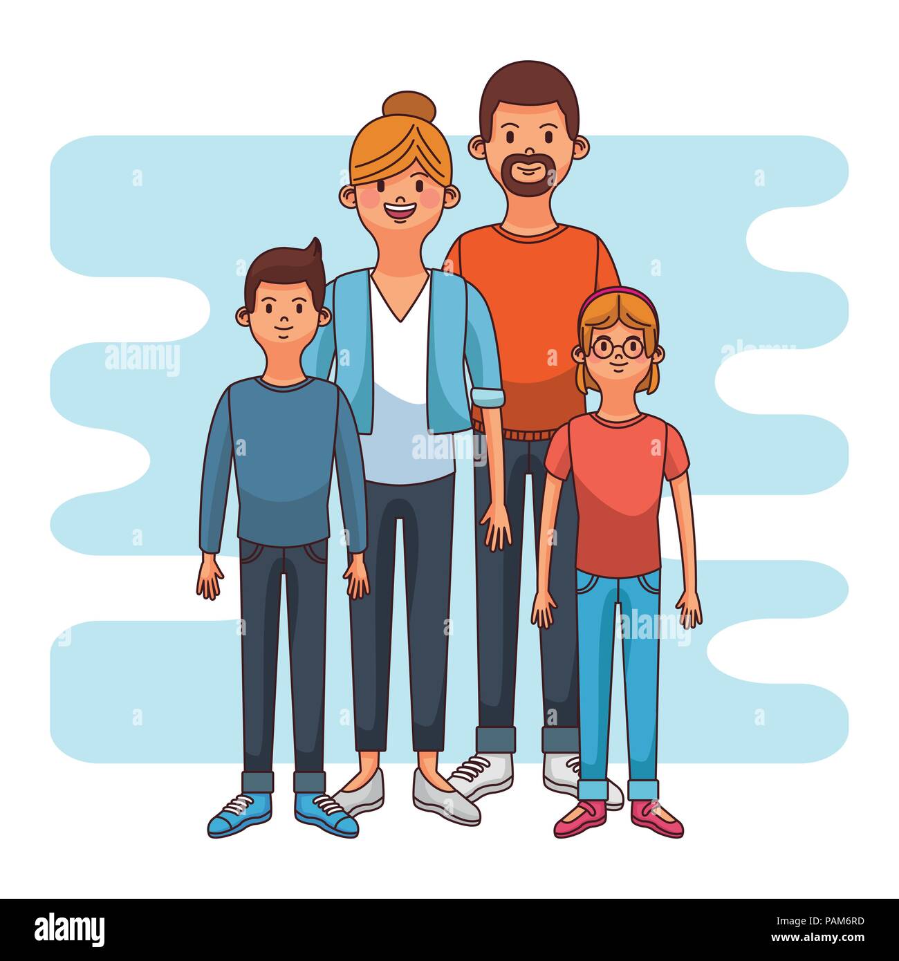 Cute family cartoon Stock Vector Image & Art - Alamy