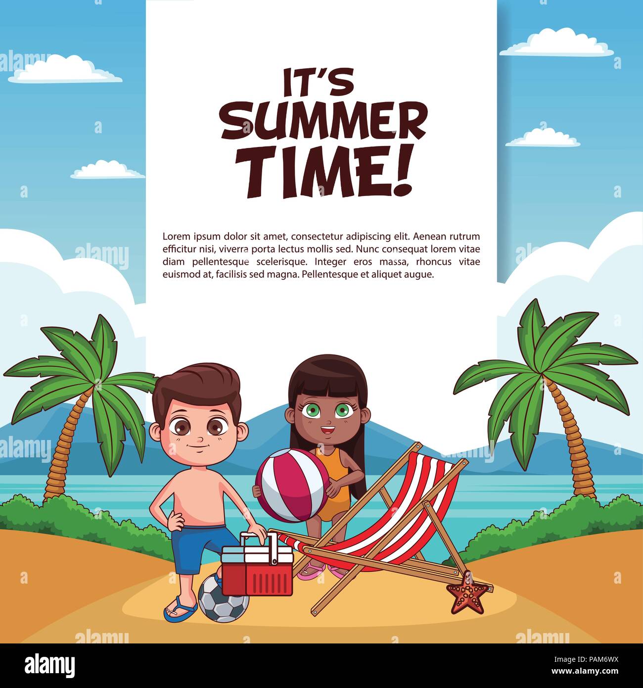 Its summer time poster Stock Vector Image & Art - Alamy