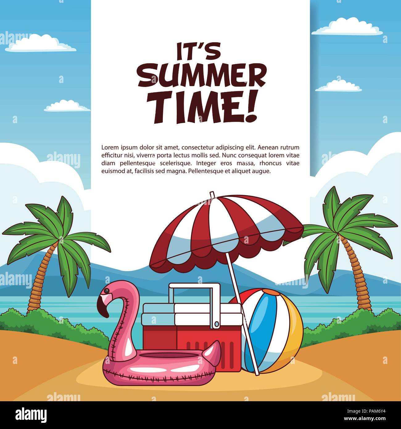 Its summer time poster Stock Vector Image & Art - Alamy
