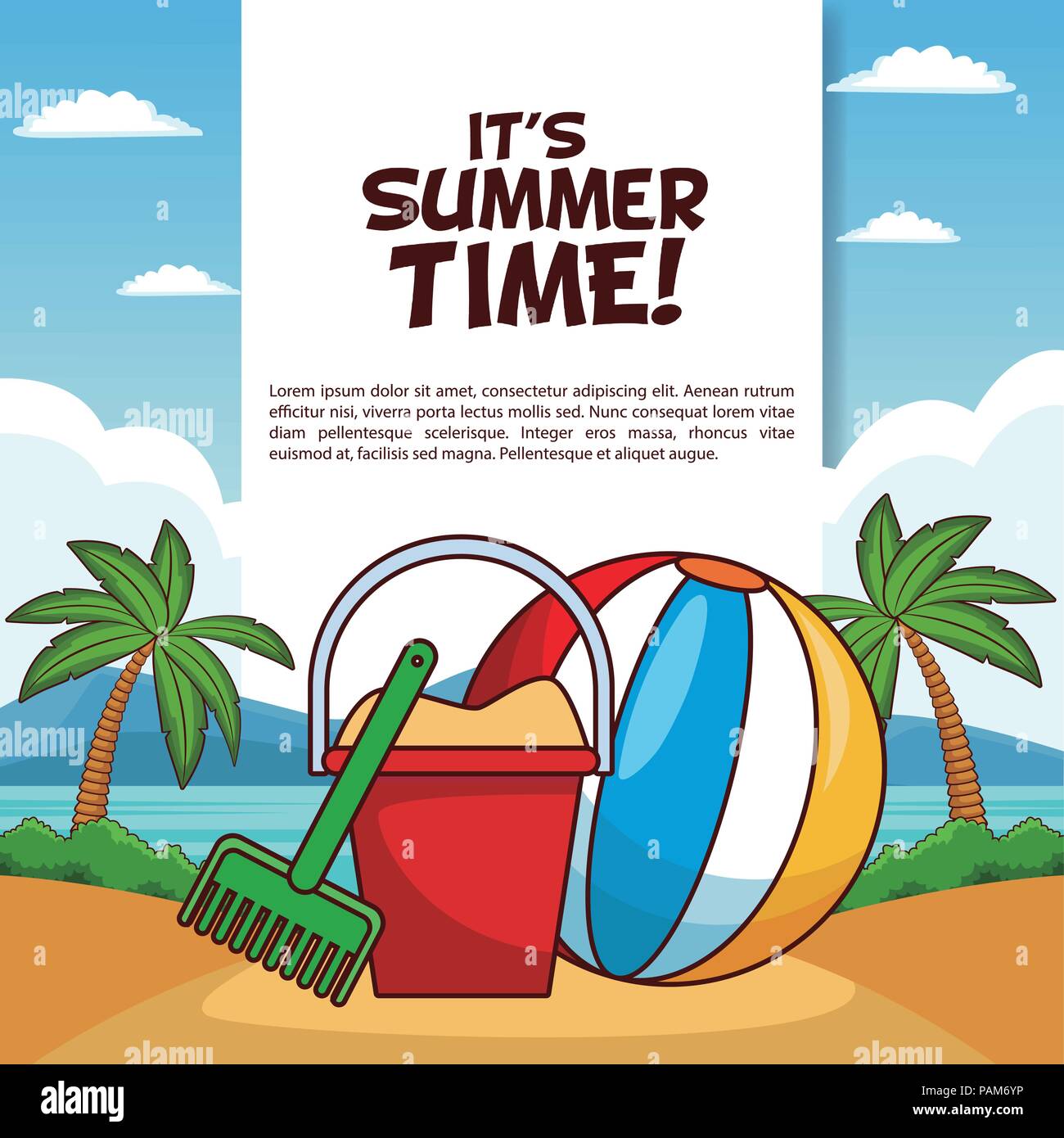 Its summer time poster Stock Vector Image & Art - Alamy