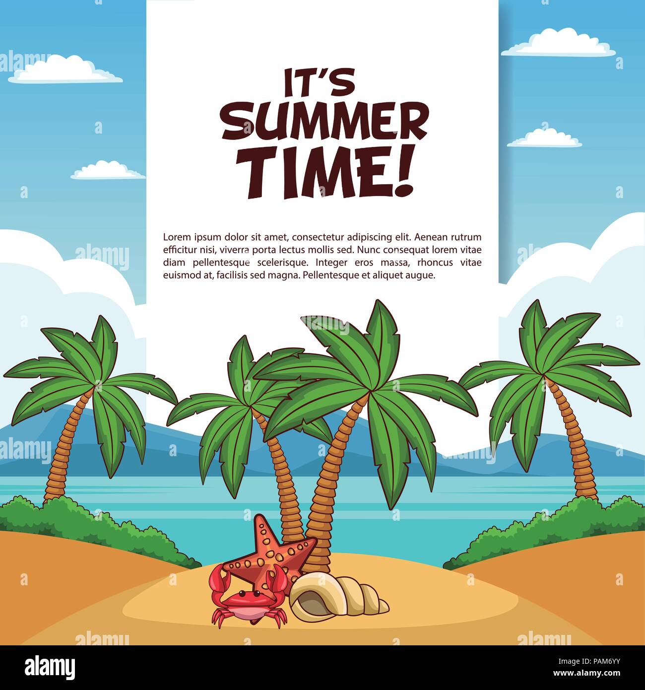 Its summer time poster Stock Vector Image & Art - Alamy