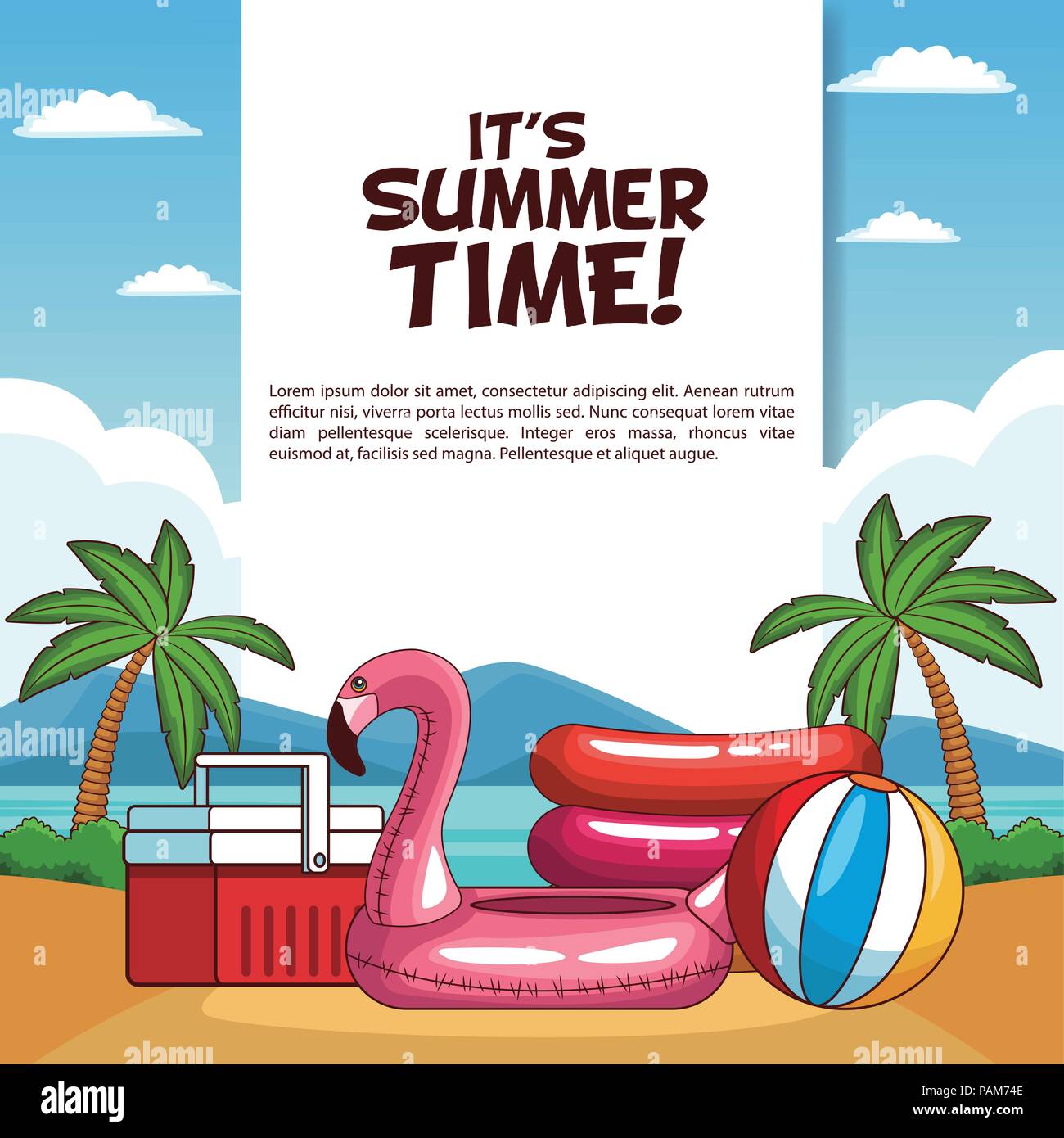 Its summer time poster Stock Vector Image & Art - Alamy