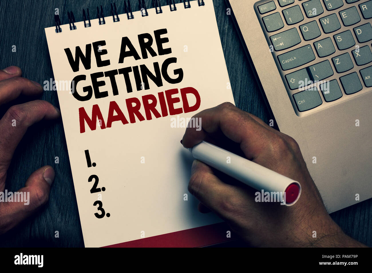 Text sign showing We Are Getting Married. Conceptual photo Engagement ...