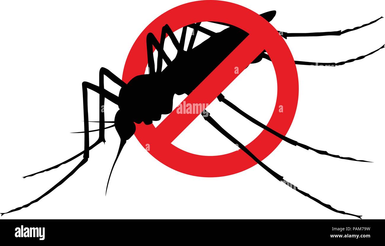 No mosquito restrictive sign - insect extermination symbol Stock Vector ...