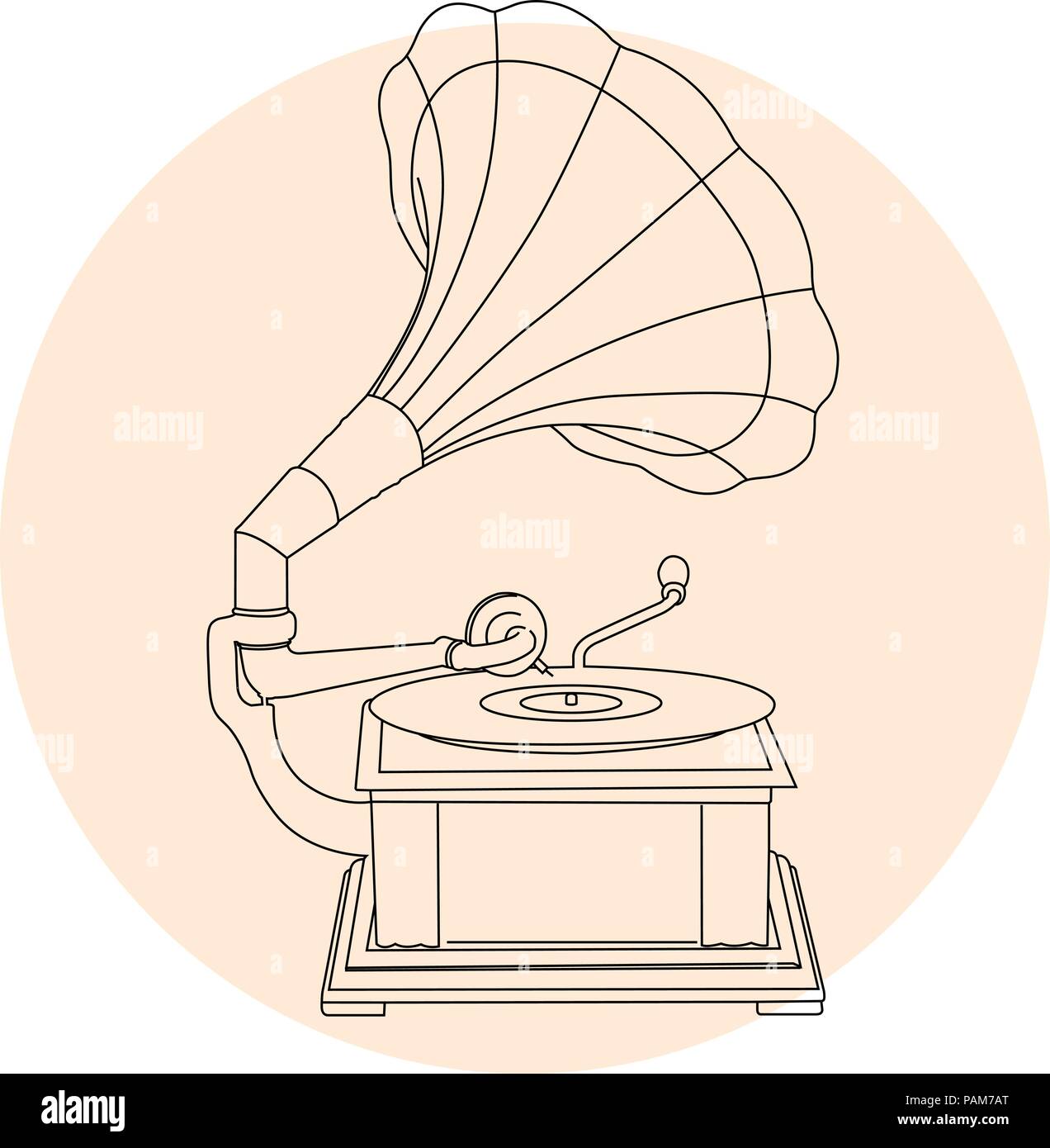 Record Player Outline