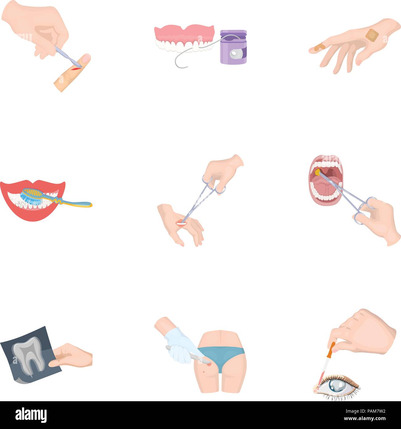 abscess,anesthesia,boil,caries,cartoon,check,clamp,cleaning,collection ...