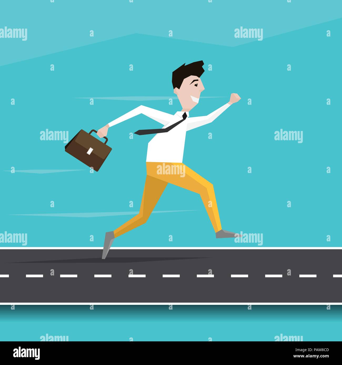 Man running cartoon hi-res stock photography and images - Alamy