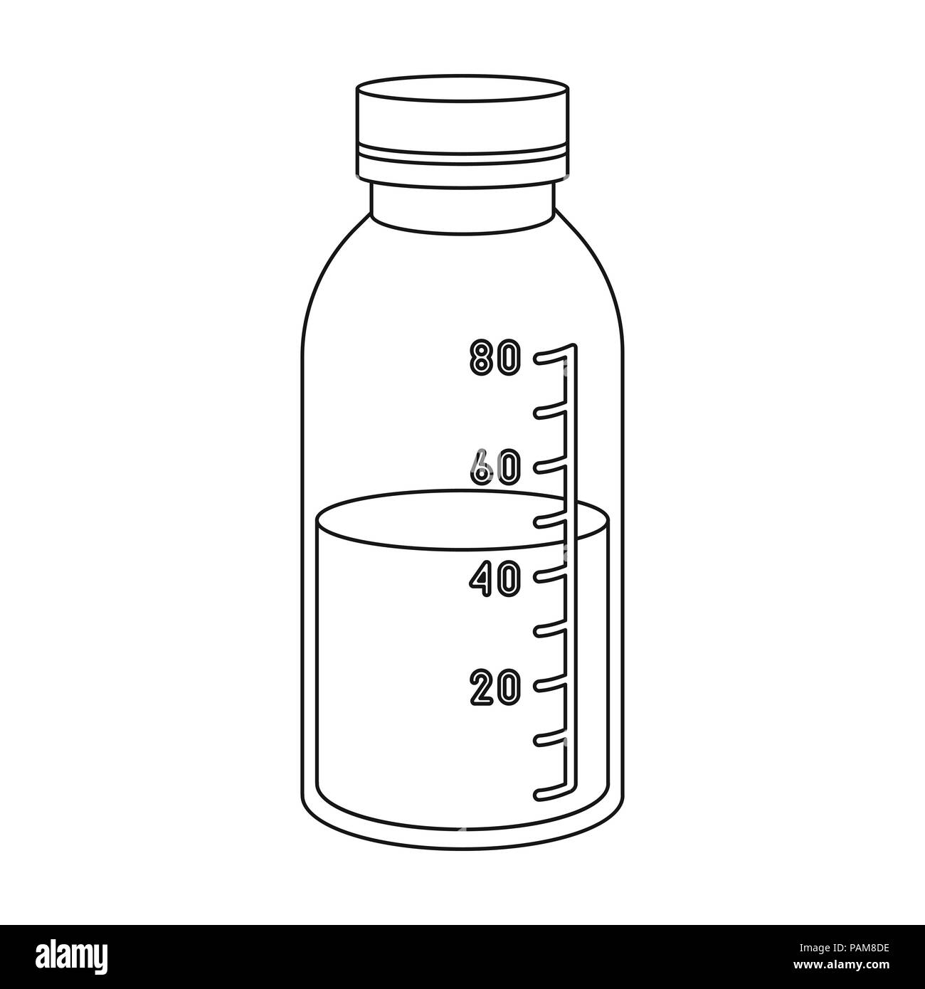 Mixture icon in outline style isolated on white background. Medicine ...