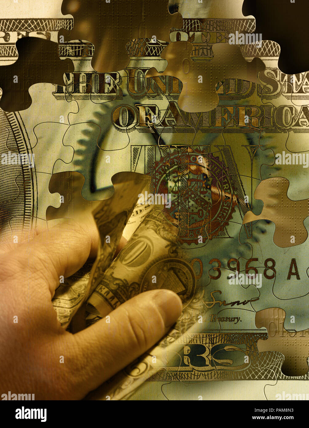 Dollar bill in human hand Stock Photo - Alamy