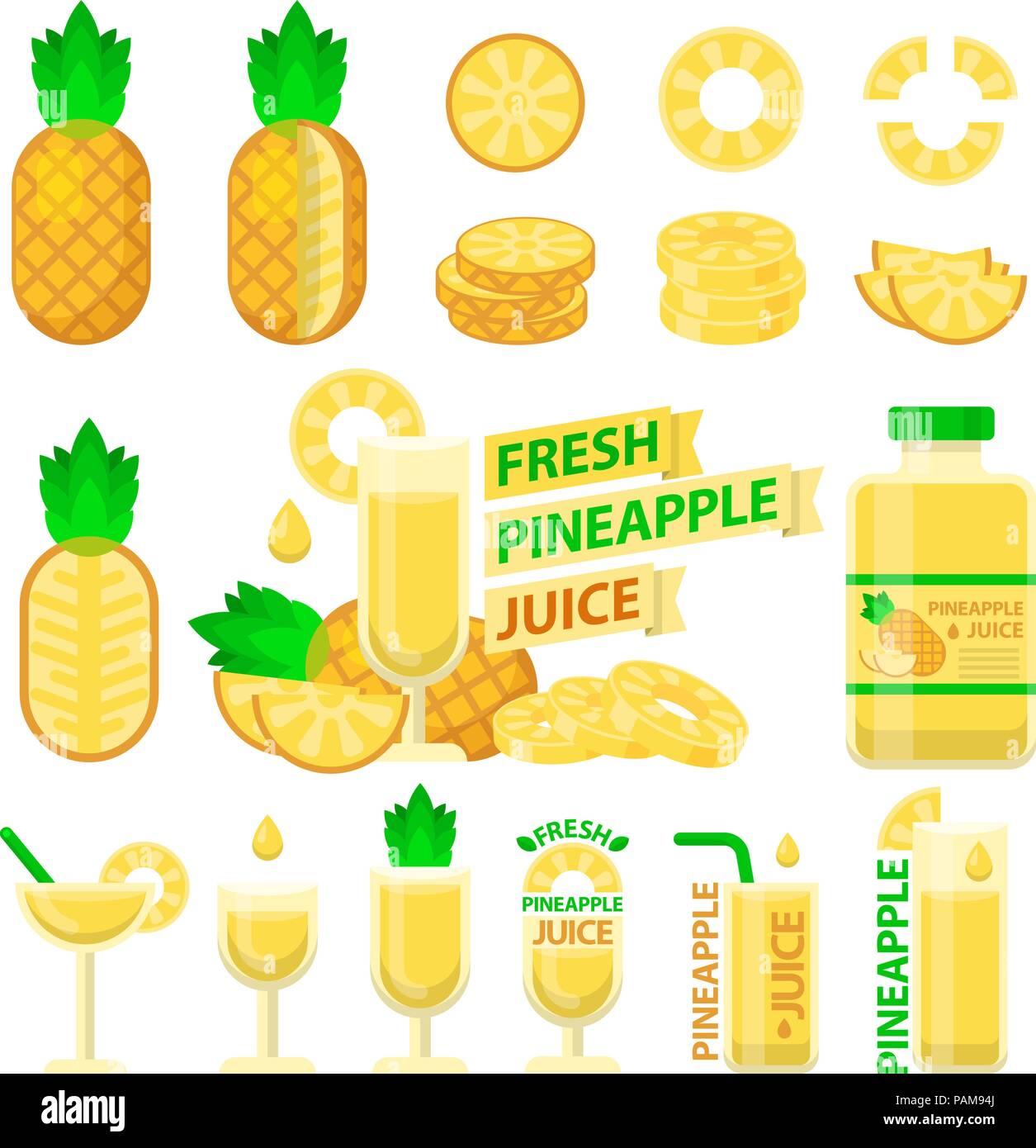 Natural organic fresh juice Stock Vector Images - Alamy
