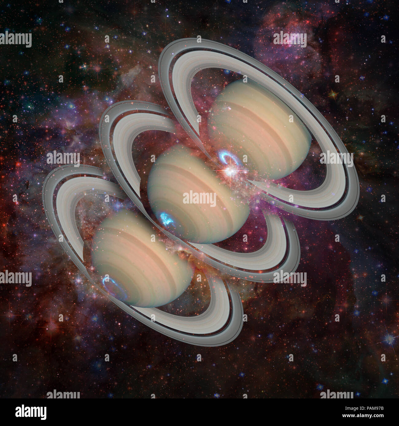Solar System - planet Saturn. Elements of this image furnished by NASA ...