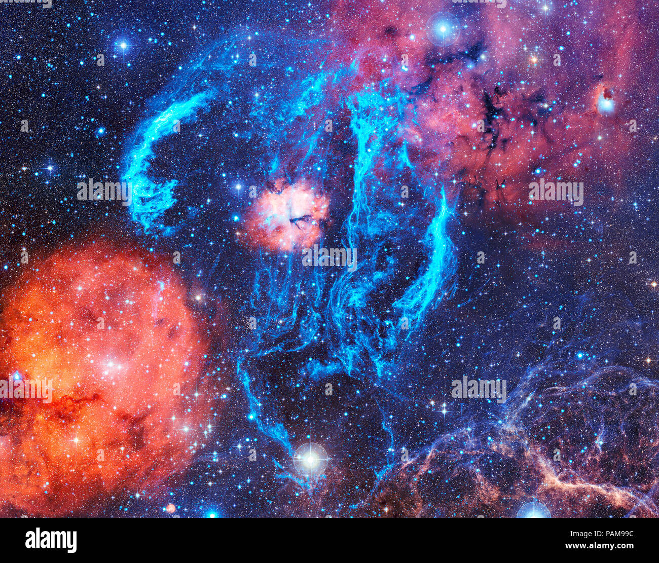 Nebula and stars in outer space. Elements of this image furnished by ...