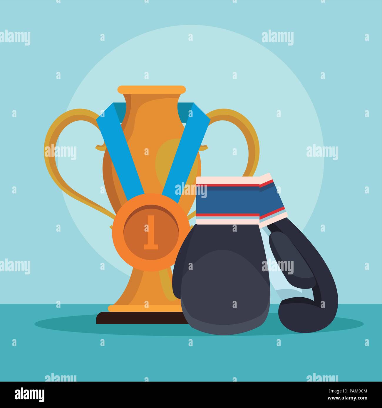 Boxing trophy cup Stock Vector Image & Art - Alamy