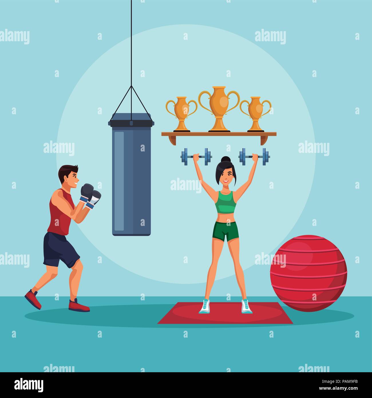 Fitness people trainning Stock Vector Image & Art - Alamy
