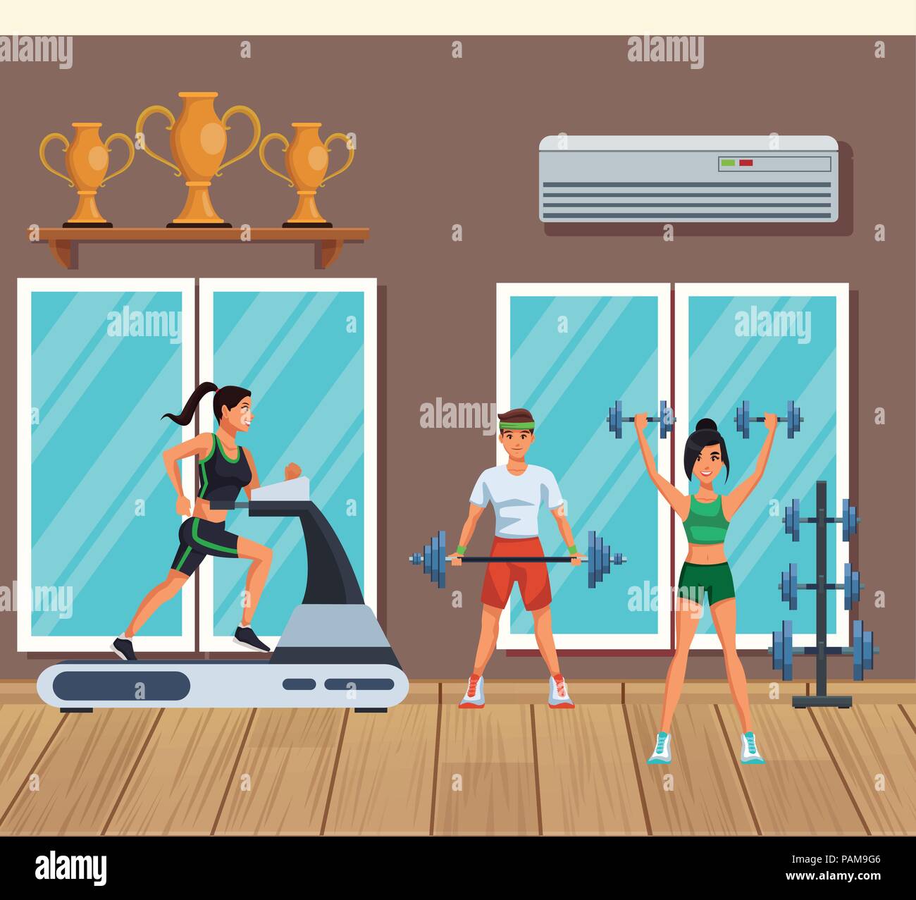 Fitness people trainning Stock Vector Image & Art - Alamy