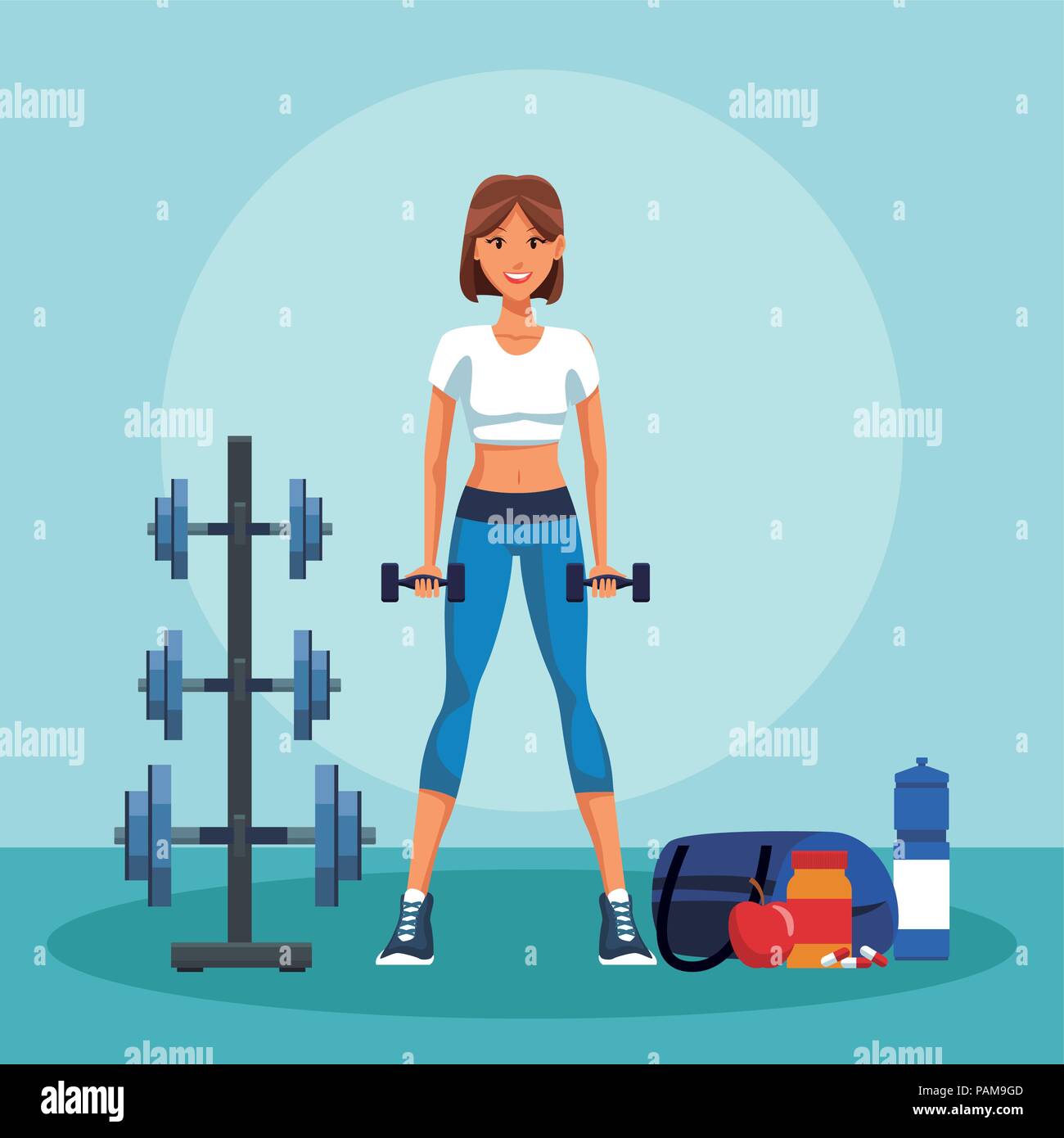 Woman sport bag Stock Vector Images - Alamy