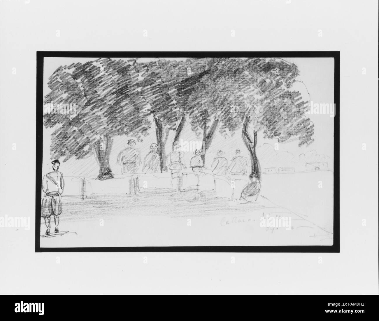 Cattaro (from Sketchbook). Artist: Mary Newbold Sargent (1826-1906). Dimensions: 5 1/4 x 8 1/4 ...