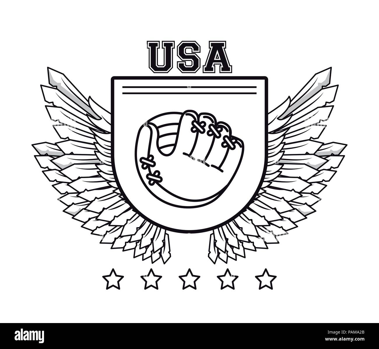 Baseball with wings Stock Vector Images - Alamy