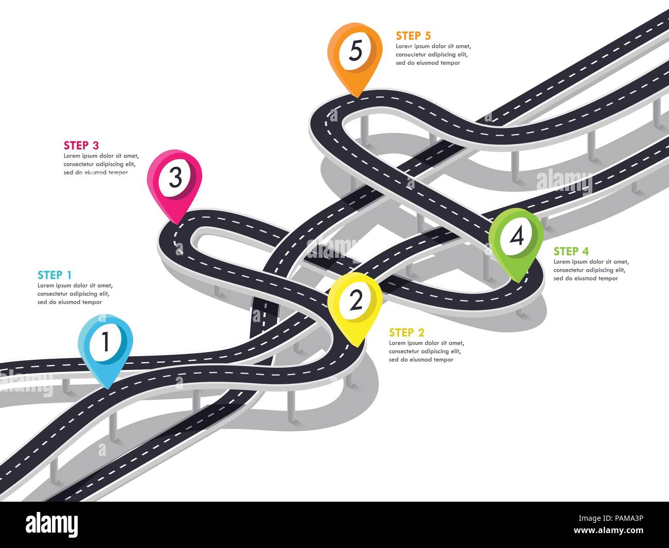 Flyover roads Stock Vector Images - Alamy