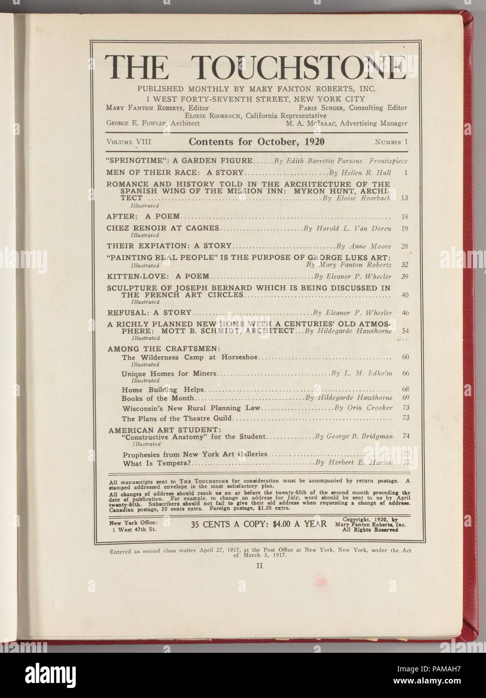 The Touchstone and the American art student magazine, Volume 8 ...