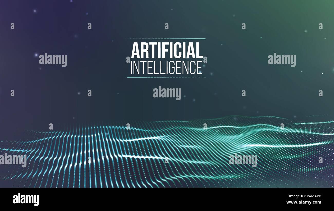 Background 3d grid. Ai tech wire network futuristic wireframe ...