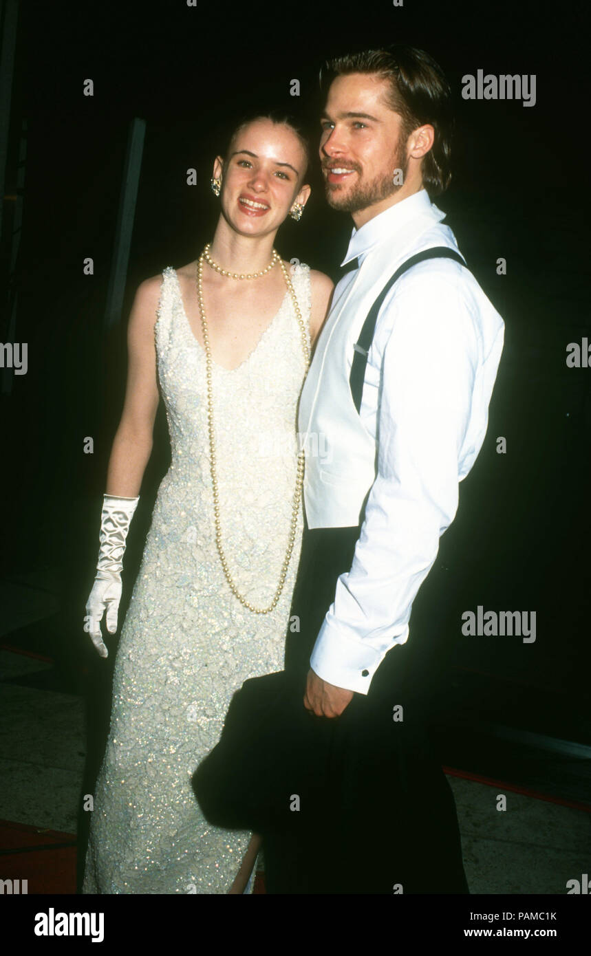 Los Angeles Ca March 30 Actress Juliette Lewis And Actor Brad Pitt
