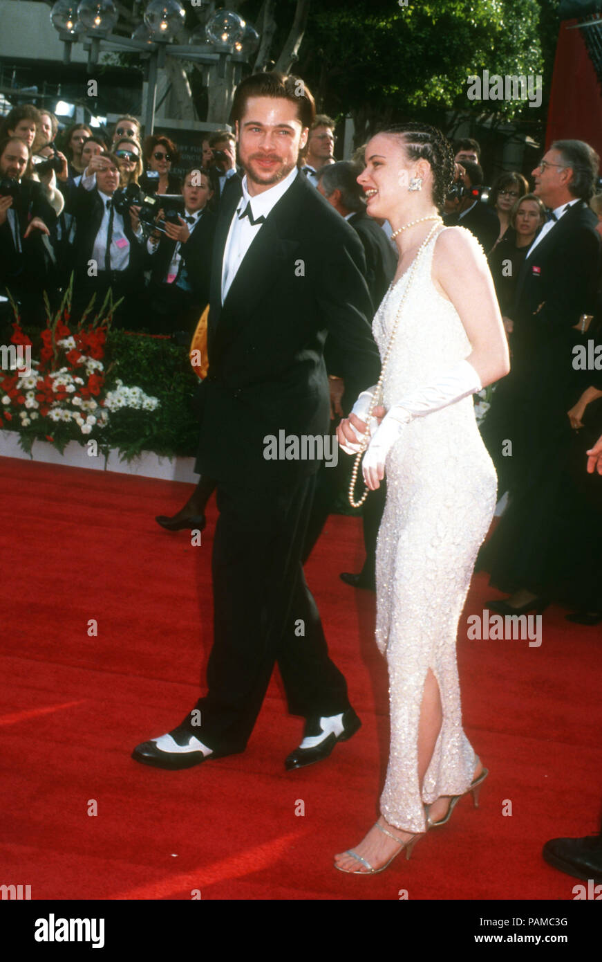 Los Angeles Ca March 30 Actor Brad Pitt And Actress Juliette Lewis