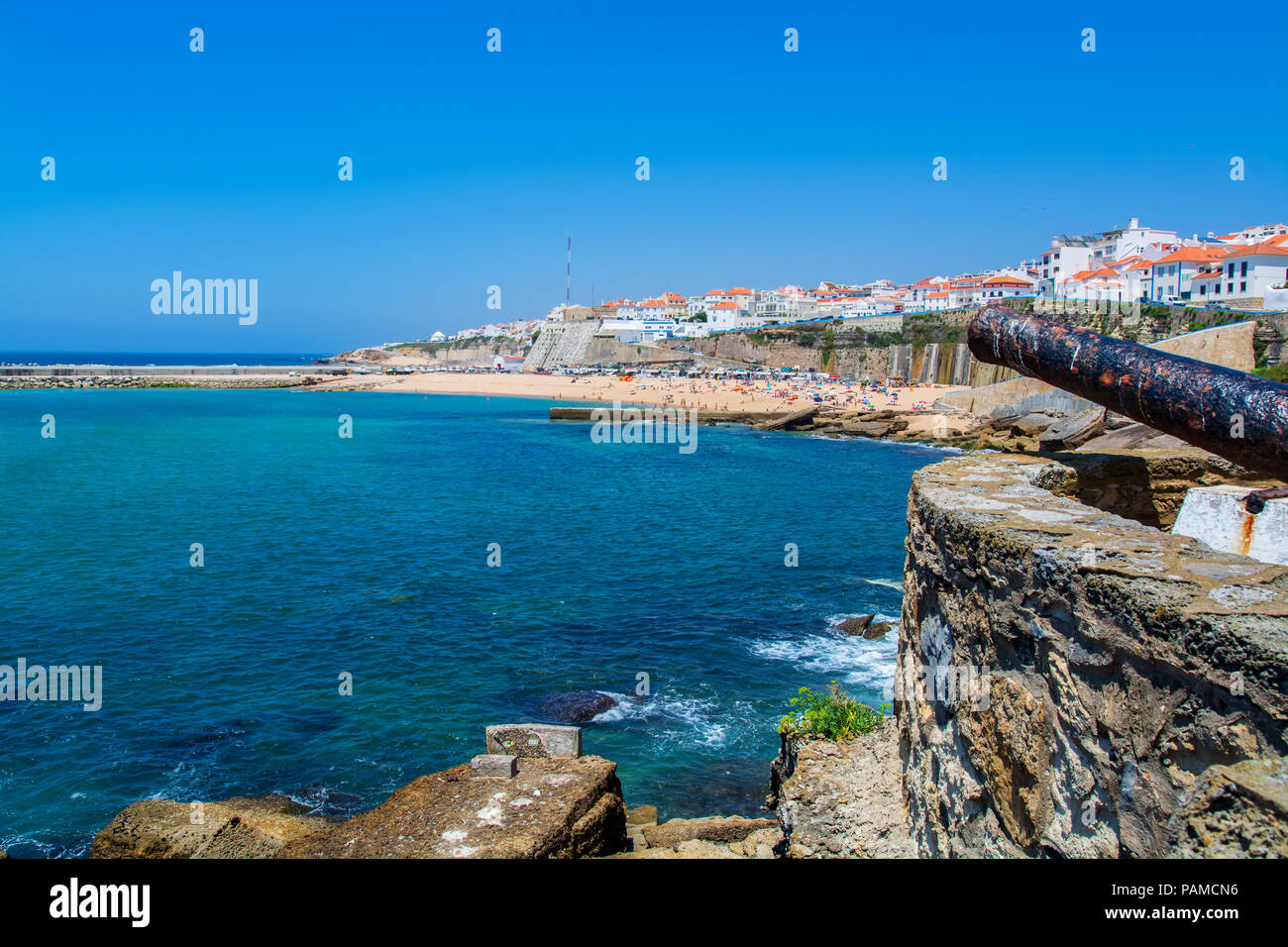 View of Ericeira village. Ericeira, Portugal Stock Photo - Alamy