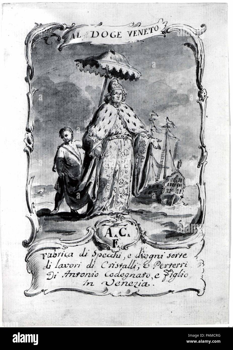 Design for a Trade Card. Artist: Pietro Antonio Novelli (Italian ...