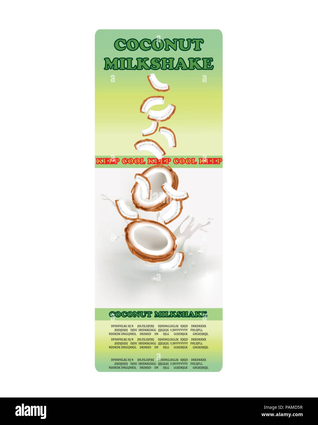 Packaging for coconut flavor milkshake Stock Vector Image & Art - Alamy