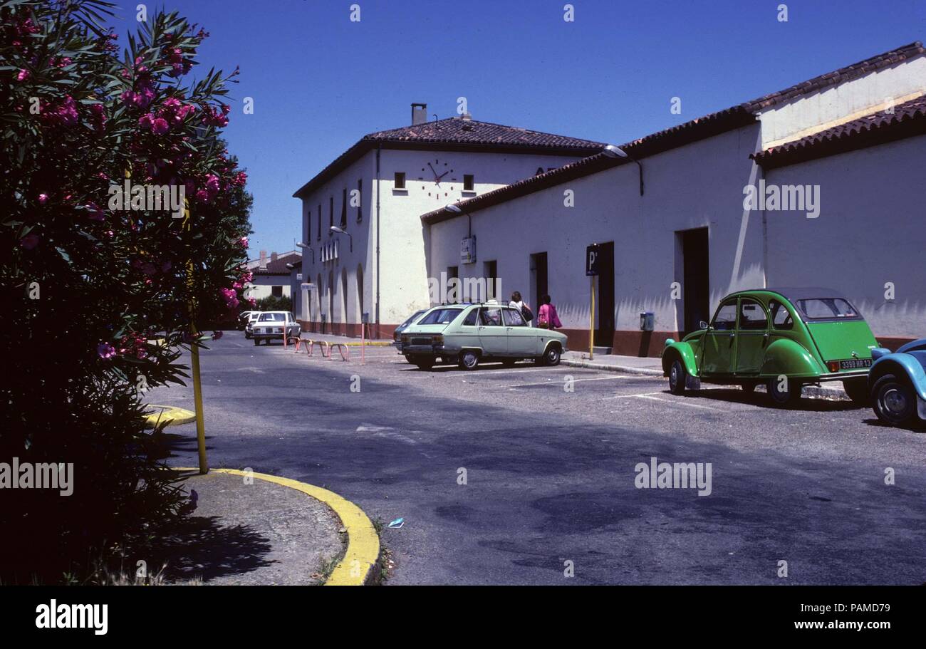 The railway station at Arles before its renovation, France. The painter ...