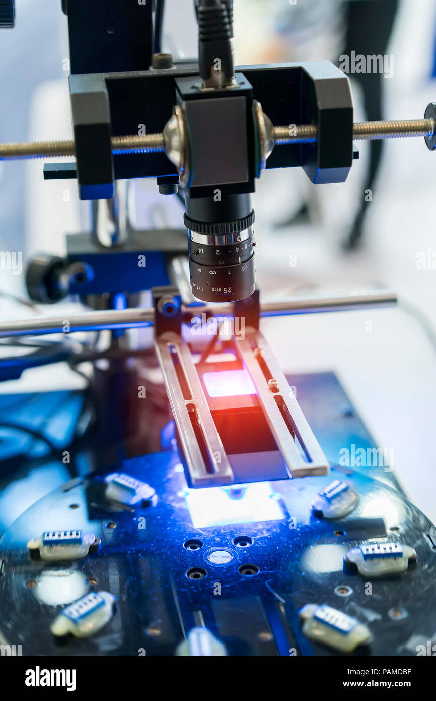 Robotic vision sensor camera system in phone intellegence factory Stock ...