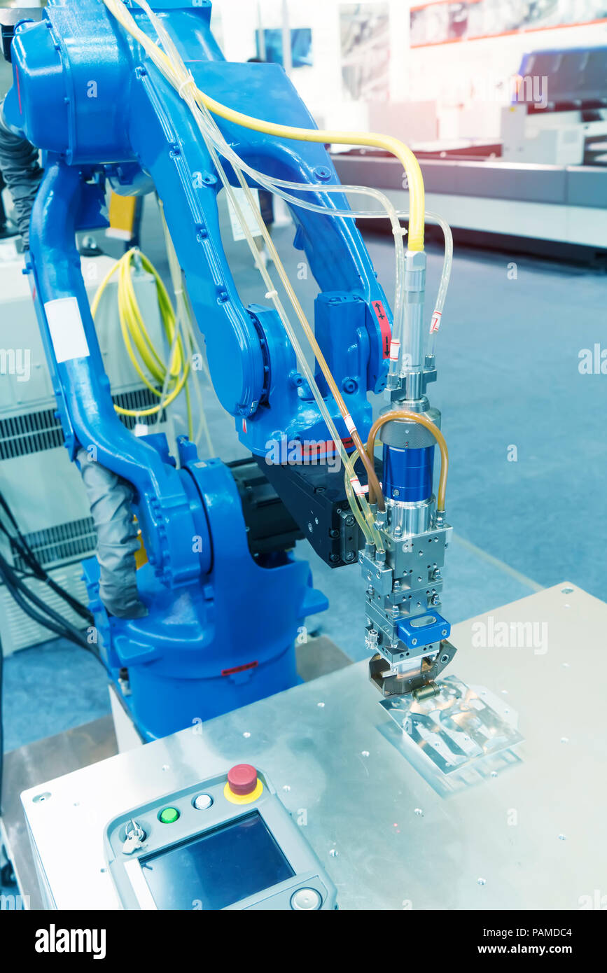 robotic hand machine tool at industrial manufacture factory,Smart ...