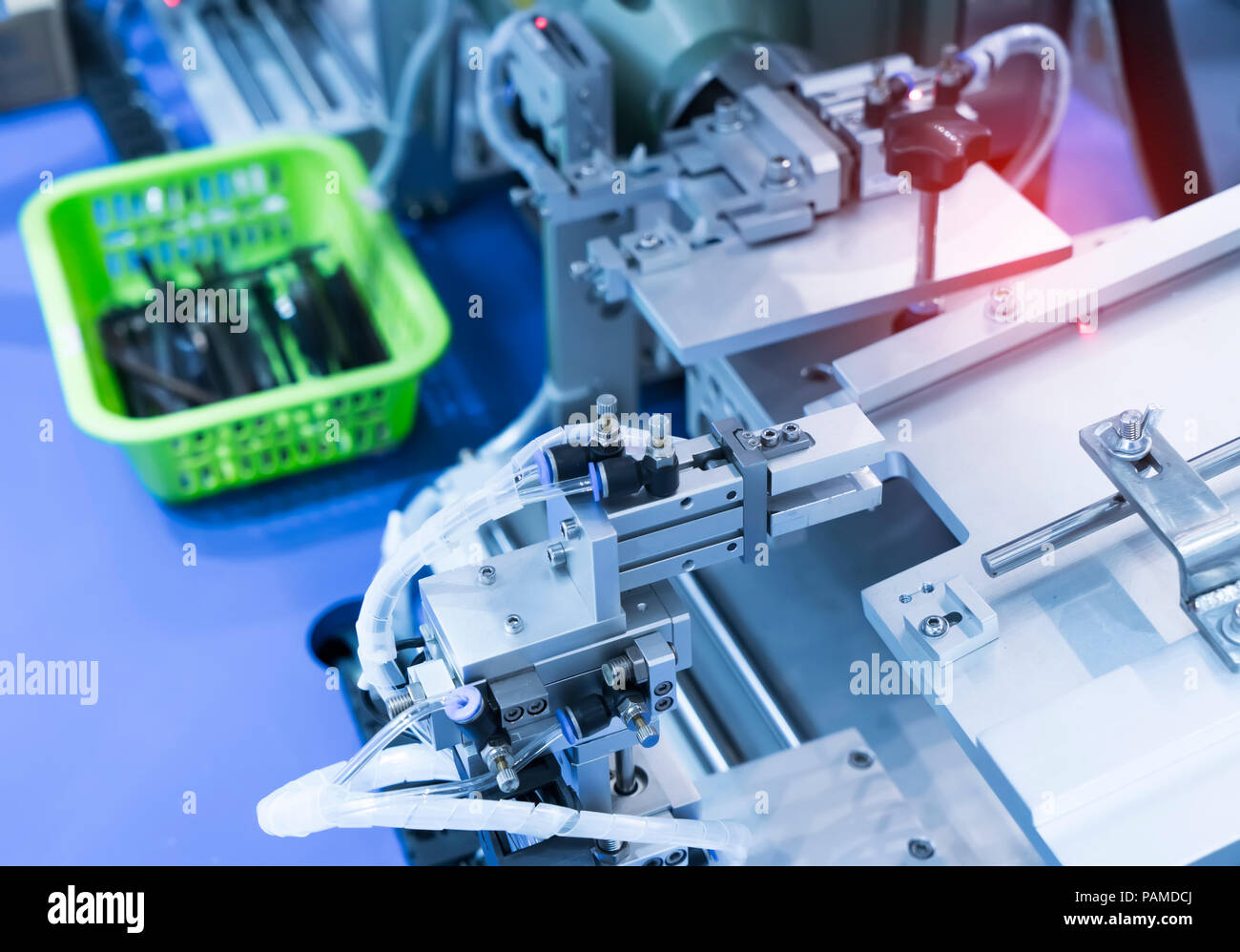 Pneumatic input to robot handle grip handle Stock Photo - Alamy