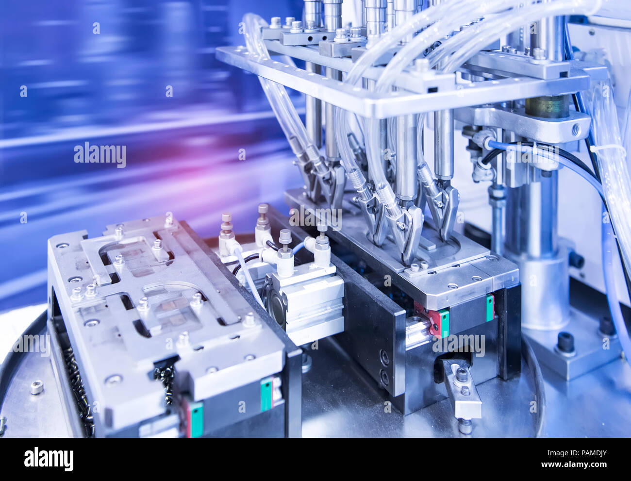 Close up soldering Robotic vision sensor camera system and assembly ...