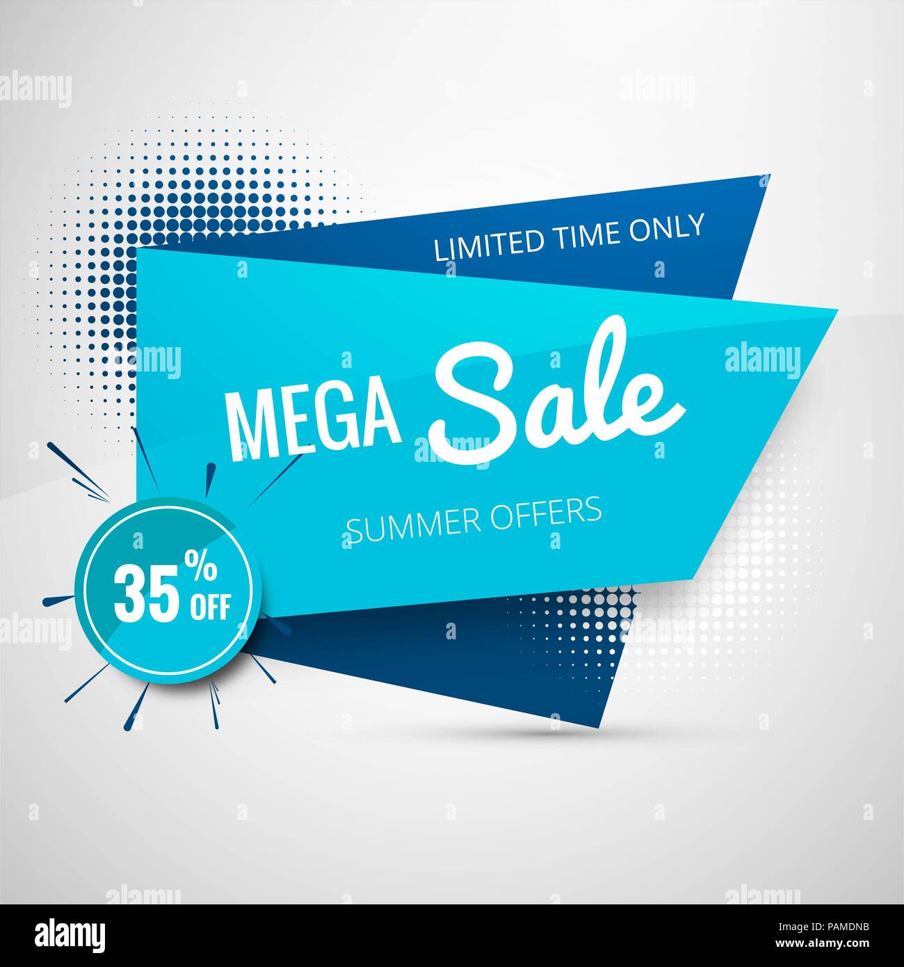 Mega sale template banner design Stock Photo - Alamy