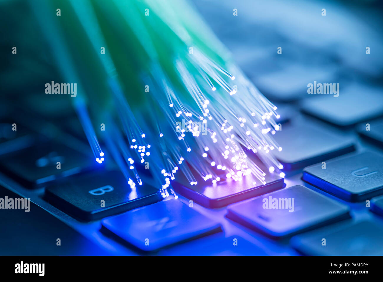 fiber optic network line cable background Stock Photo - Alamy