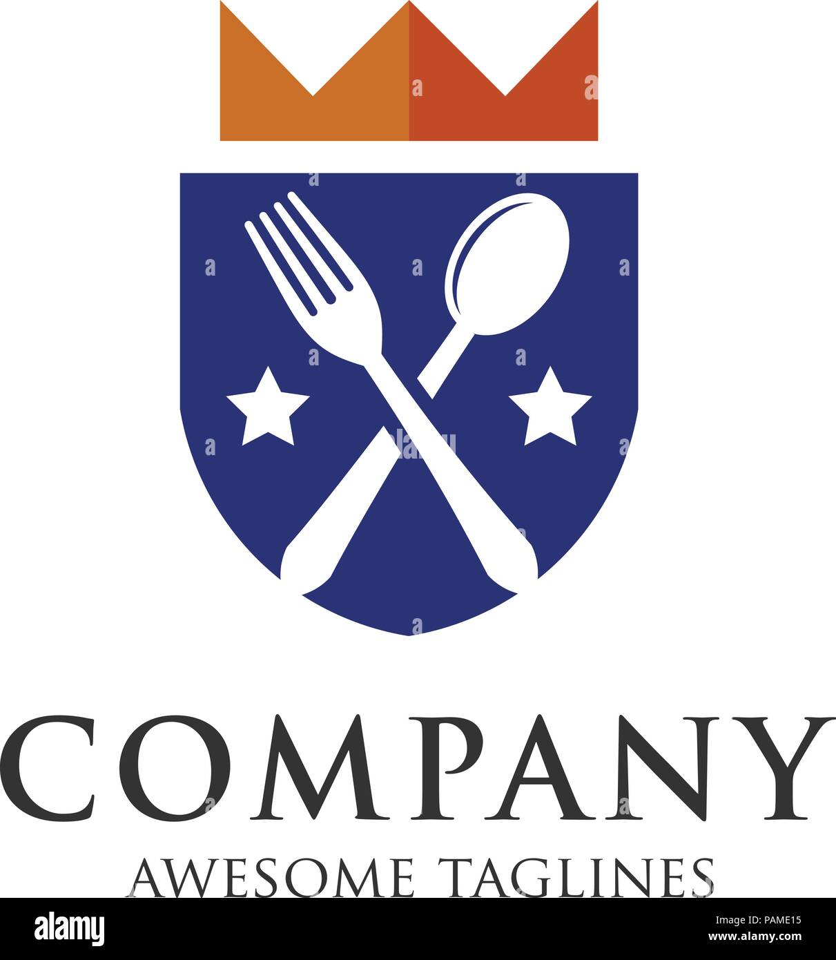 Gourmet logo. Delicious food. king food Love Food logo Stock Vector ...