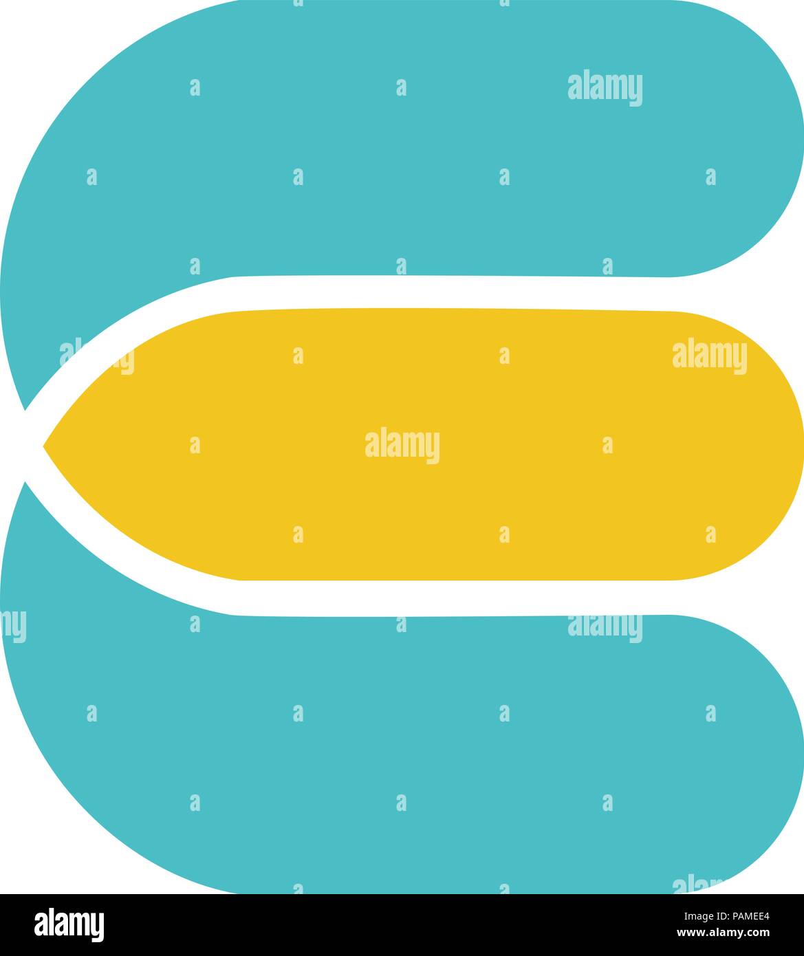 Best letter colorful e logo concept simple and elegant vector Stock ...