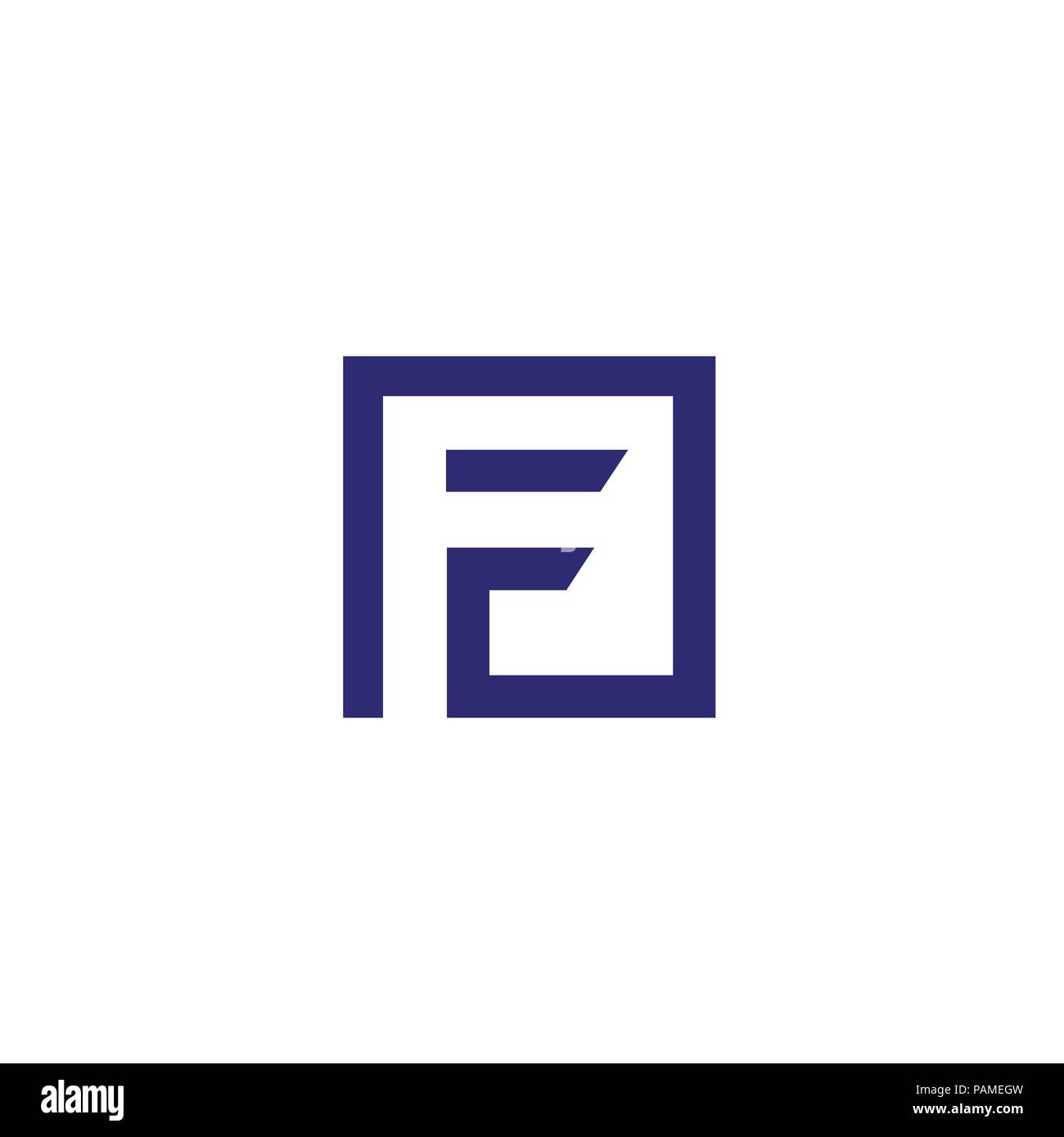 Letter F square logo icon design template elements, Logo initial letter ...