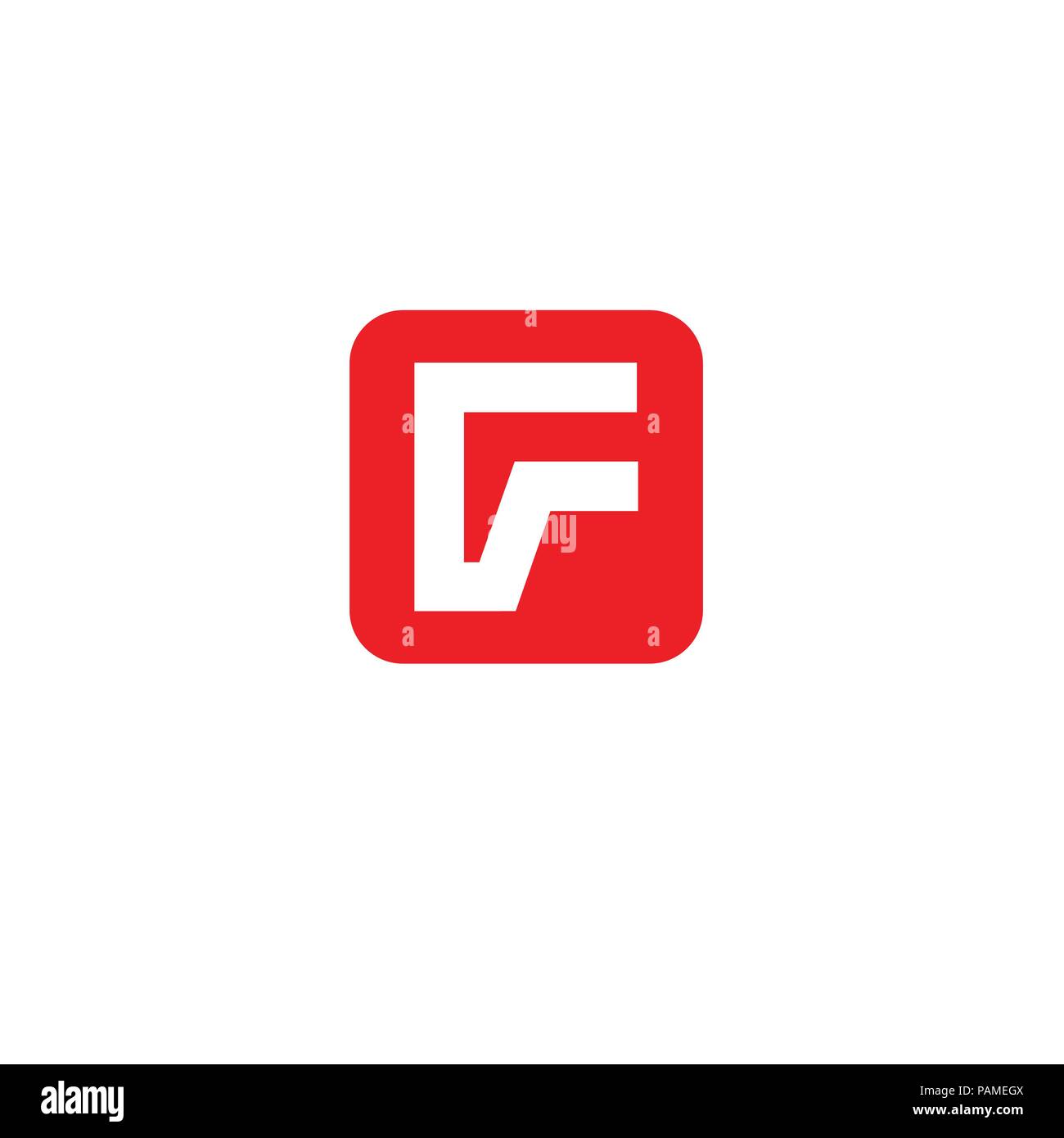 Letter F square logo icon design template elements, Logo initial letter ...