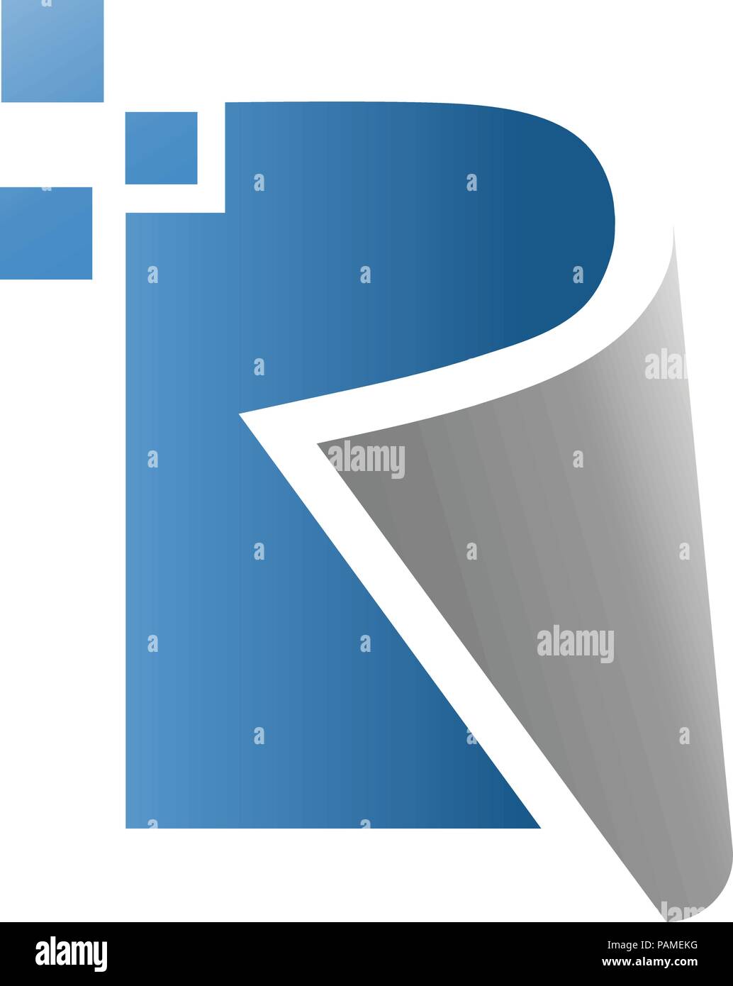 creative letter r data technology logo vector concept, letter r book ...