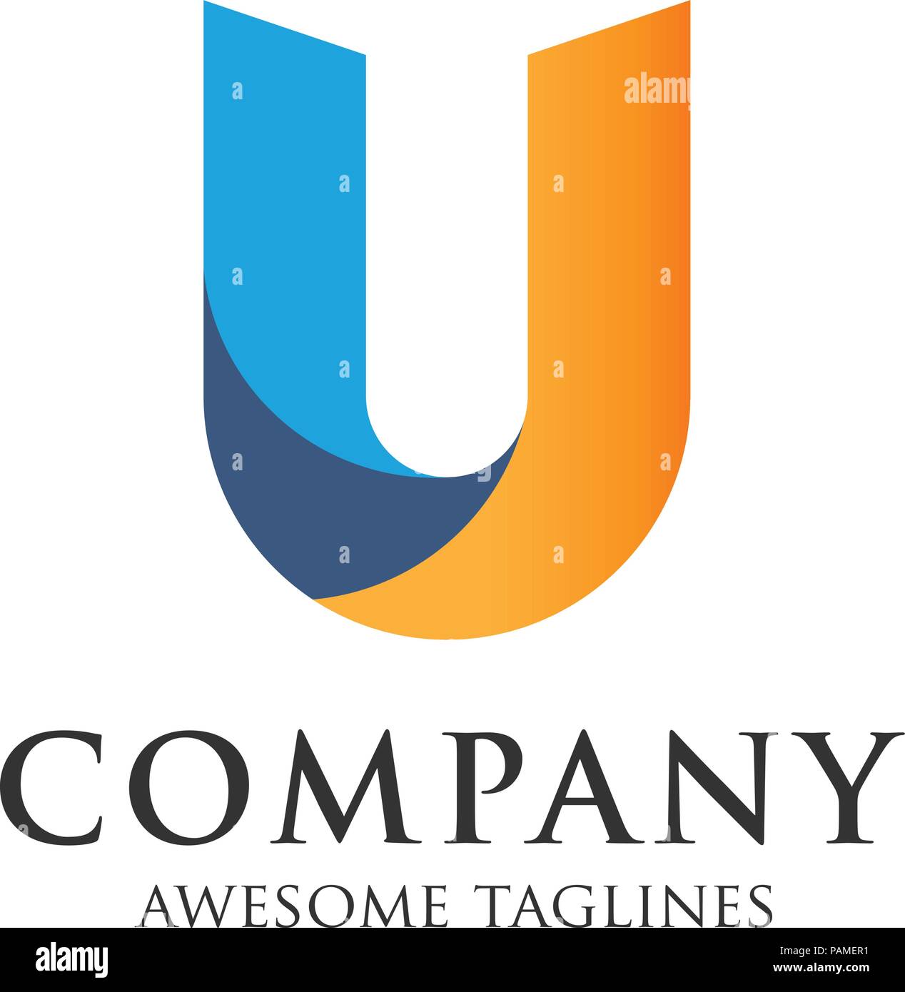creative elegant letter U logo concept, modern colorful letter U logo ...