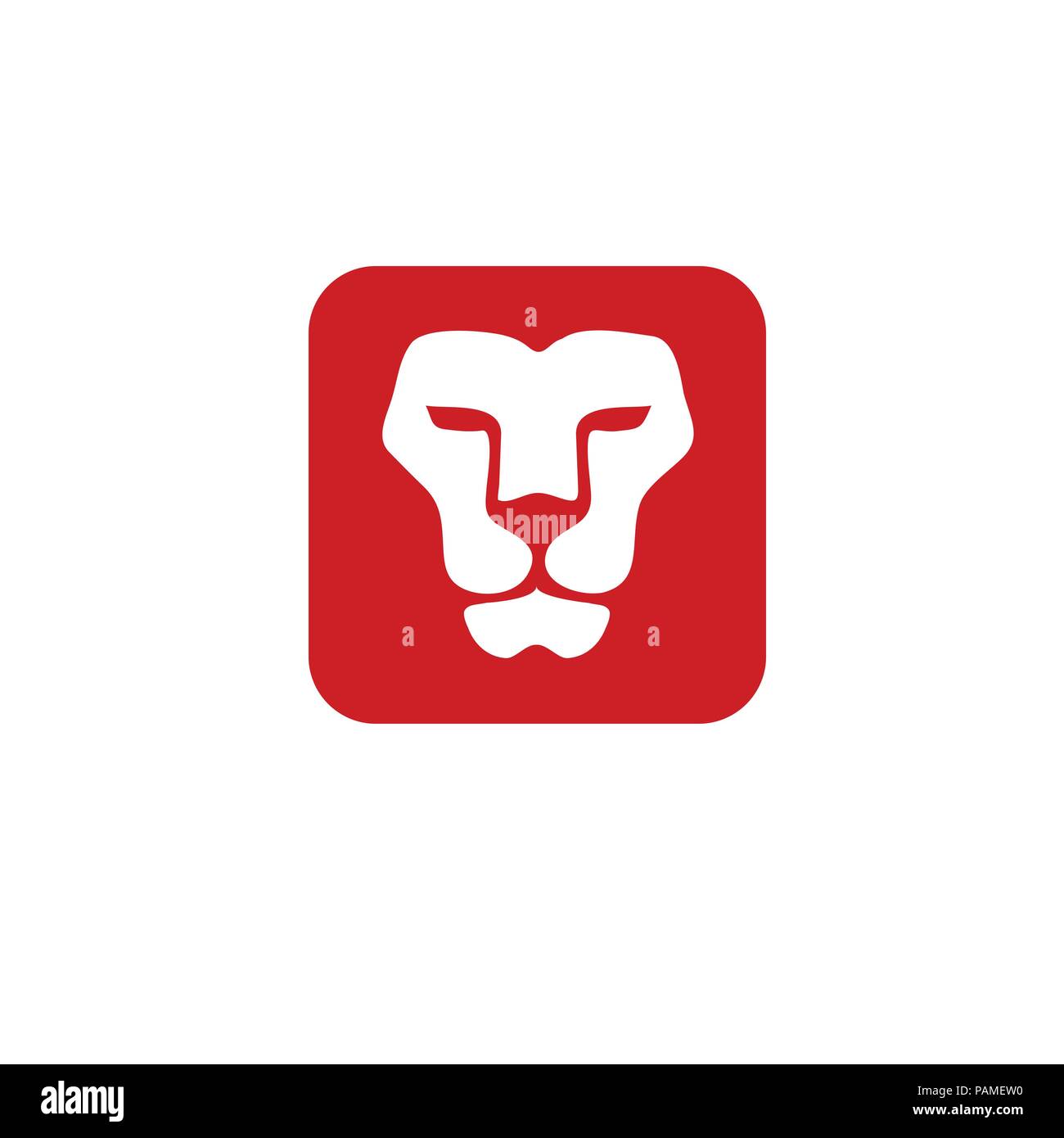 creative Lion head with square vector- vector sign concept illustration ...