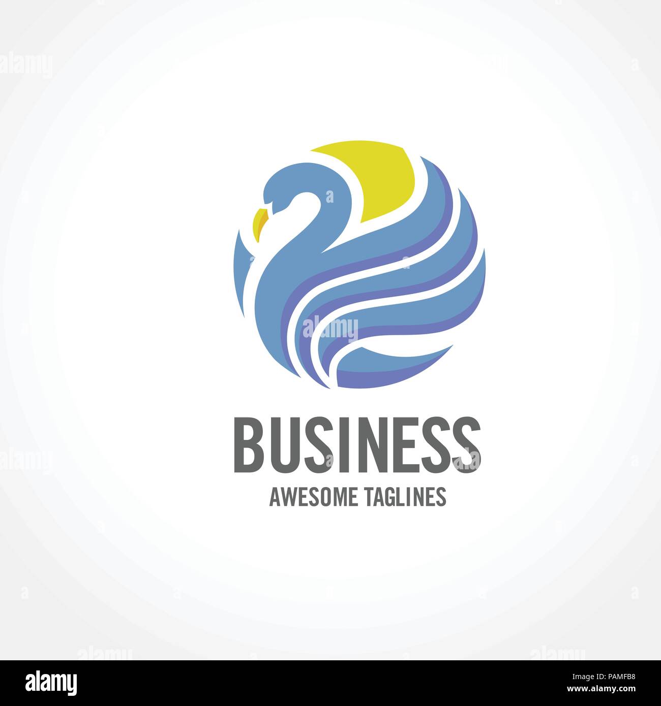 Swan coffee logo design hi-res stock photography and images - Alamy