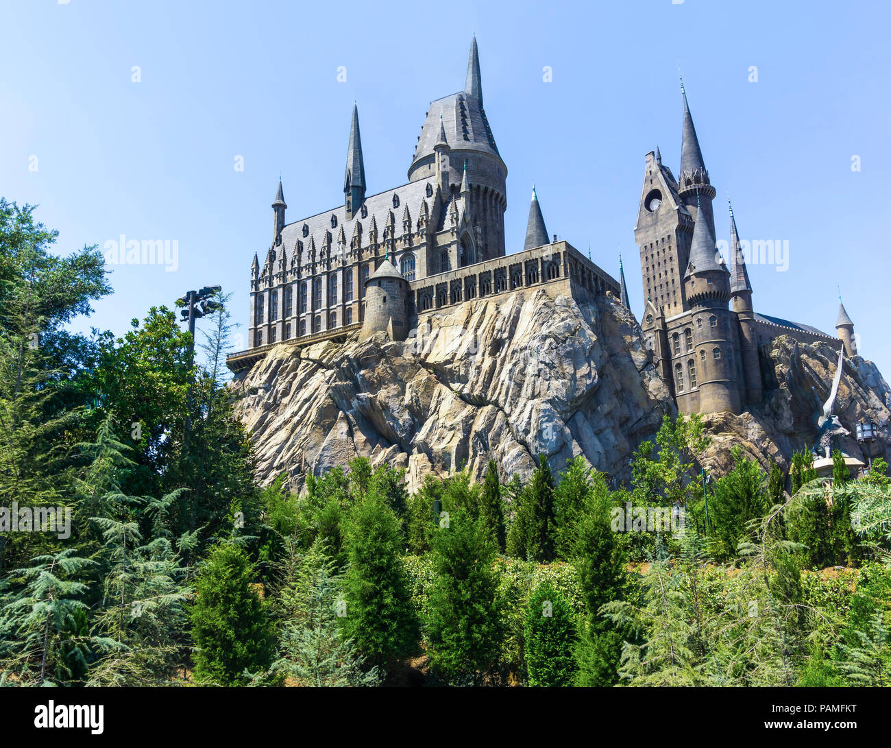 Orlando, Florida, USA - May 09, 2018: The Hogwarts Castle at The ...