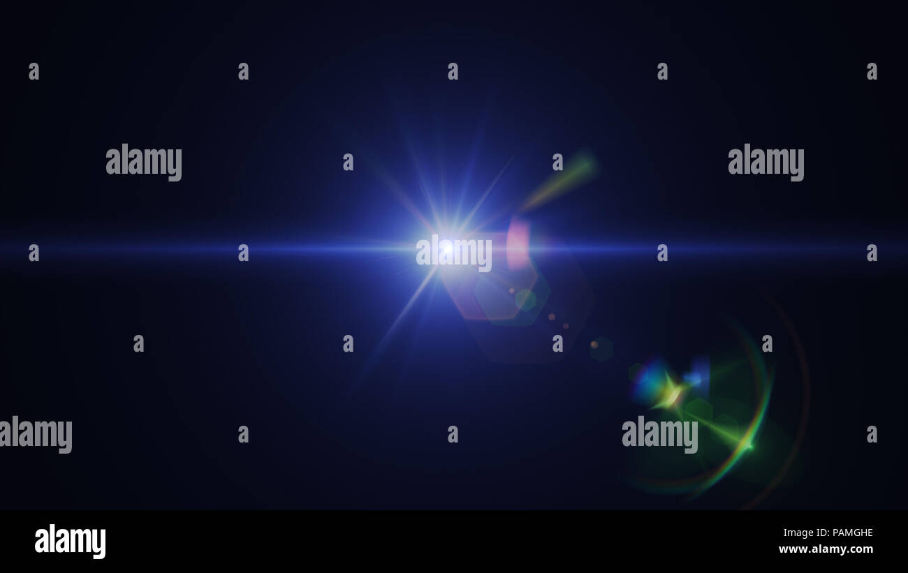 abstract of lighting digital lens flare in dark background Stock Photo ...