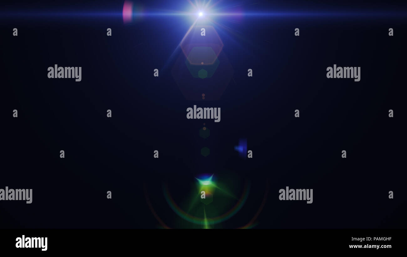 abstract of lighting digital lens flare in dark background Stock Photo ...
