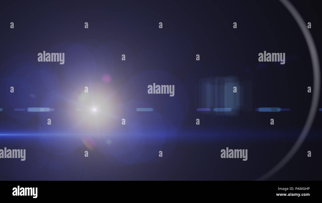 abstract of lighting digital lens flare in dark background Stock Photo ...